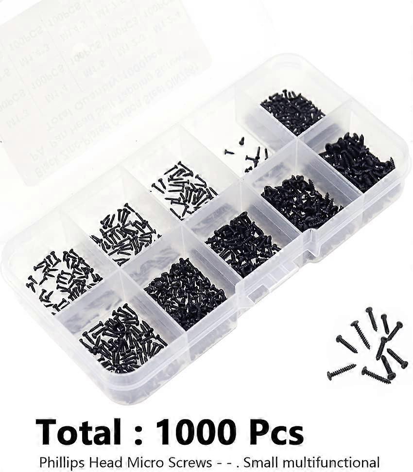 1000 Pcs Round Head Self Tapping Phillips Mini Wood Screws Mini Screws M1 M1.2 M1.4 M1.7 ...