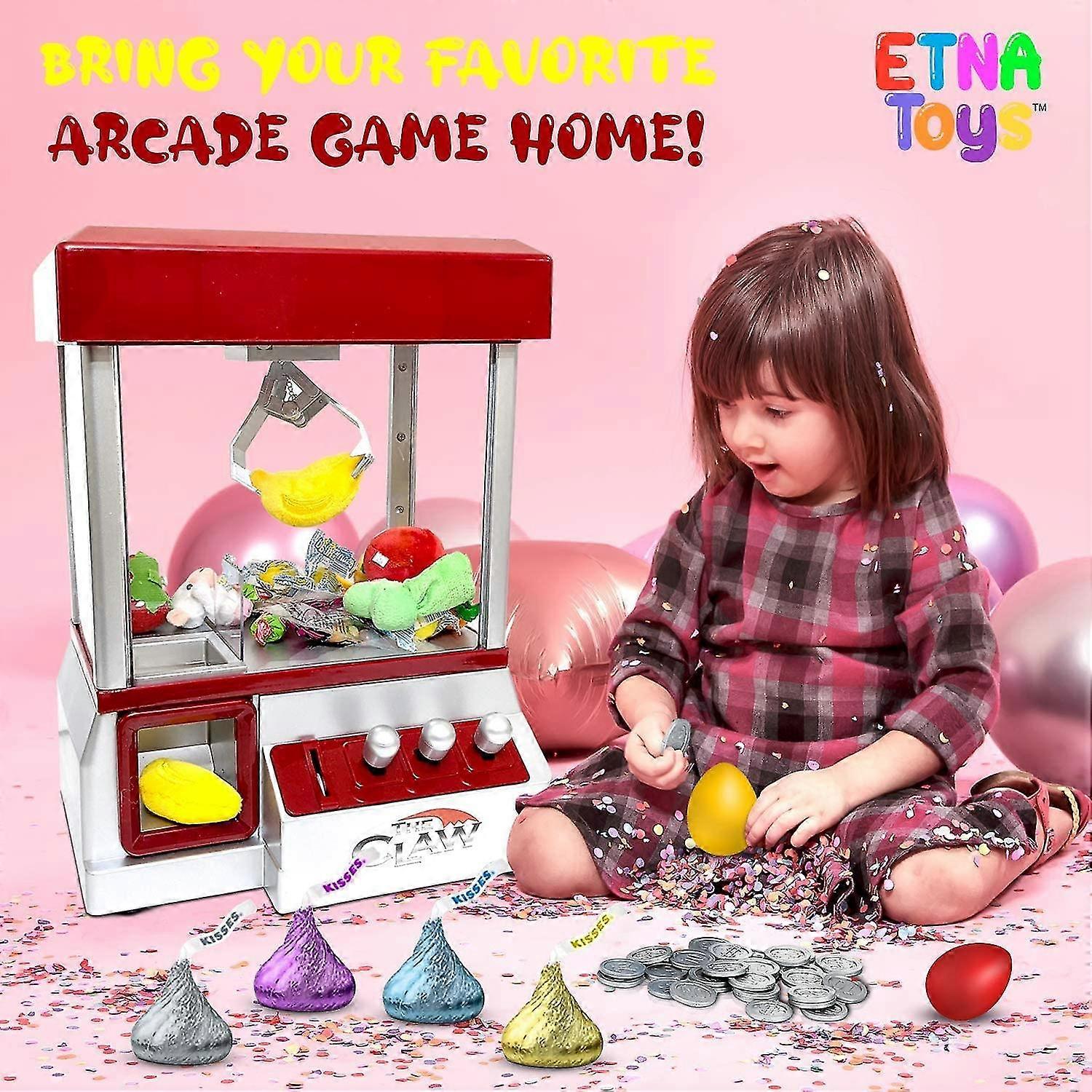Electronic Arcade Claw Machine Mini Candy Prize Dispenser Game With ...