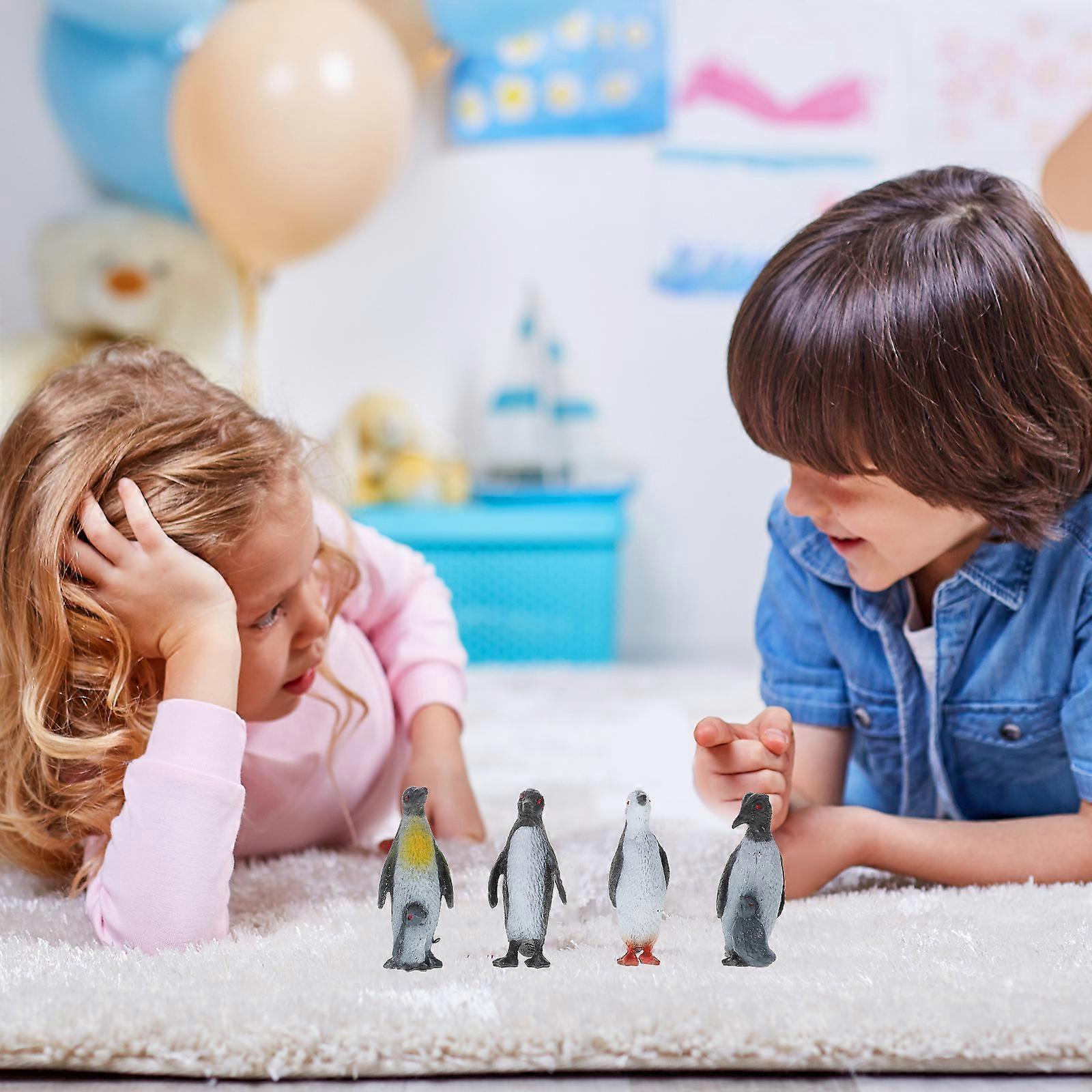 8 Pcs Cake Kit Plastic Penguin Figurines Animal Figurines Animals ...