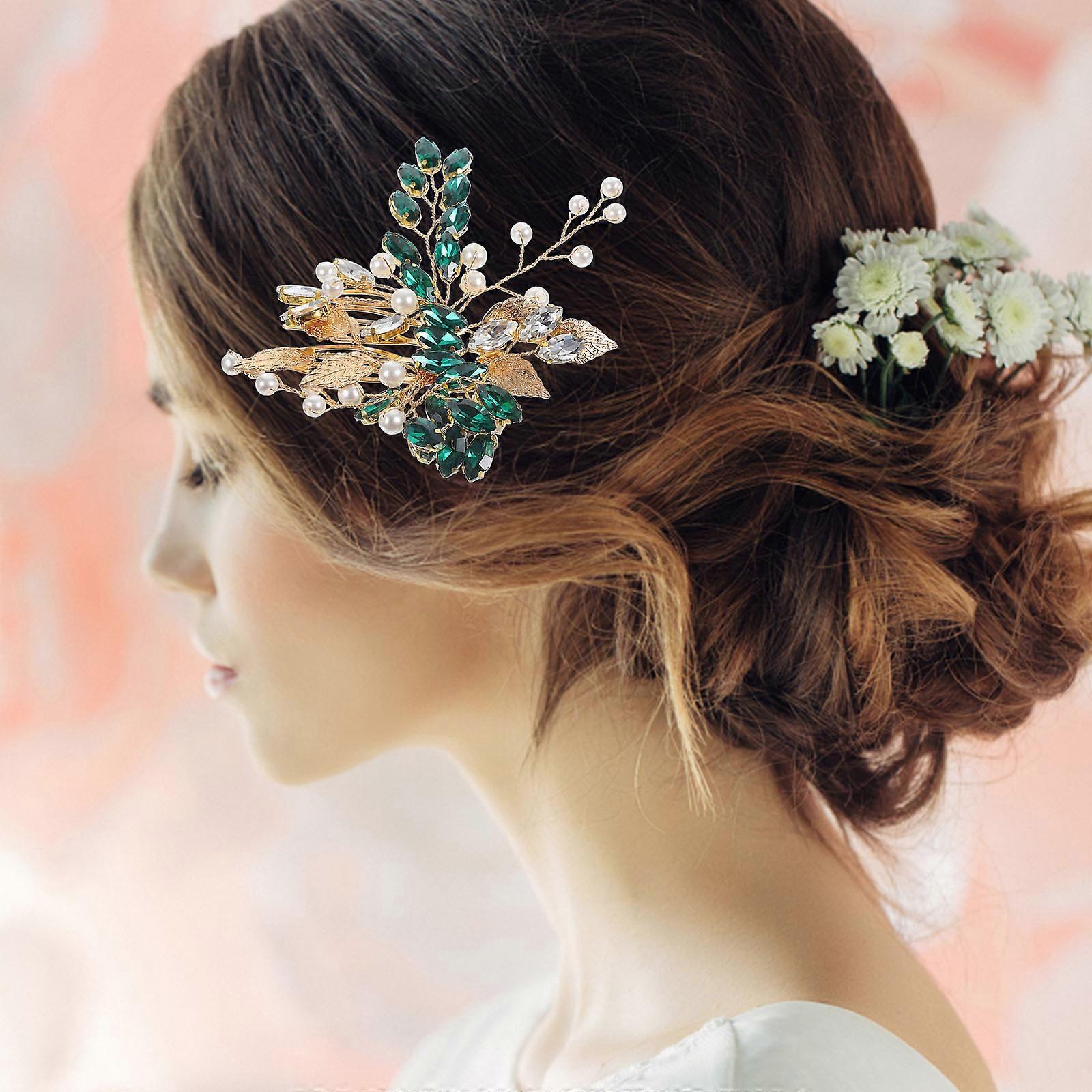Bride Hair Comb Wedding Headpiece Rhinestone Hair Side Comb Bridal Hair ...