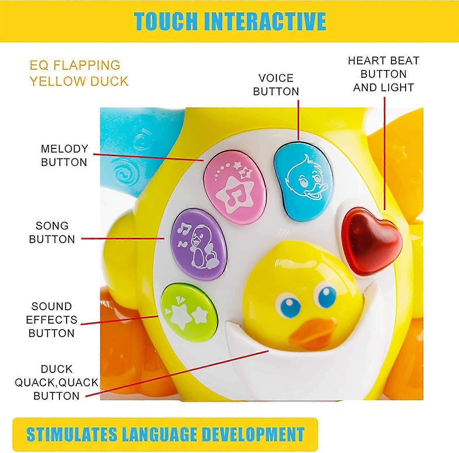 Dancing Walking Electric Duck Smart Toys with Music and LED Light Cute ...