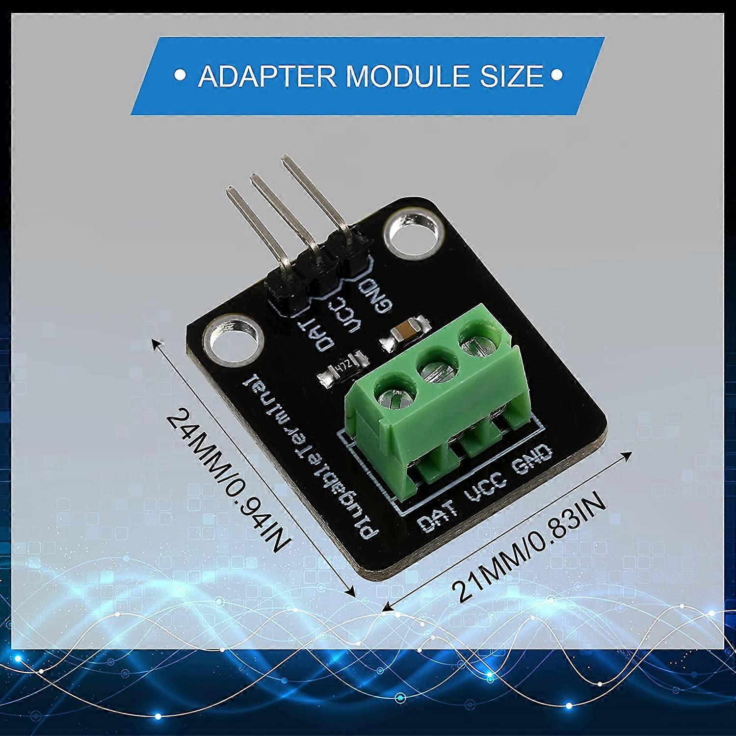 4 Sets DS18B20 Temperature Sensor Kit with 1 M/ 3.2 Ft Waterproof ...