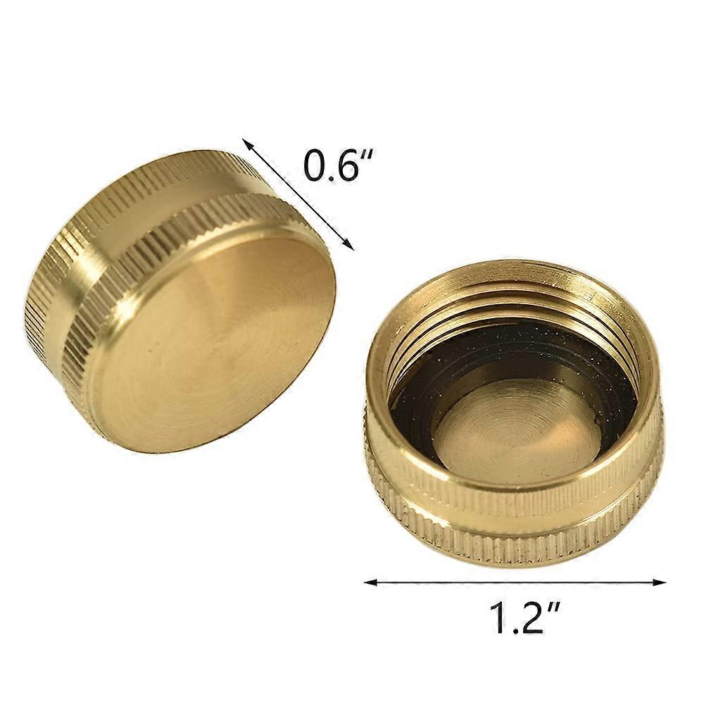 2 Pack 3/4" Brass Garden Hose End Caps with Washers | Fruugo UK