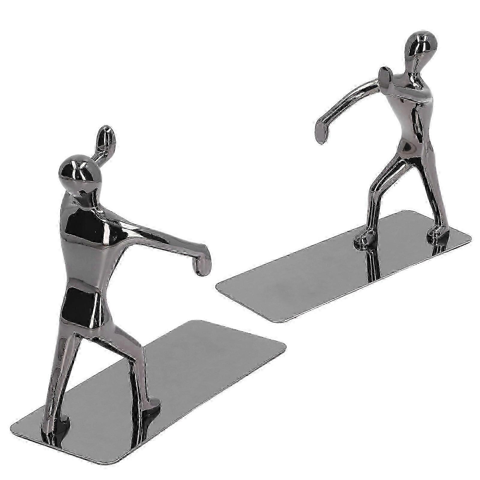 Black Book Holders 2pcs Human Shape Modern Stainless Steel Decorative ...