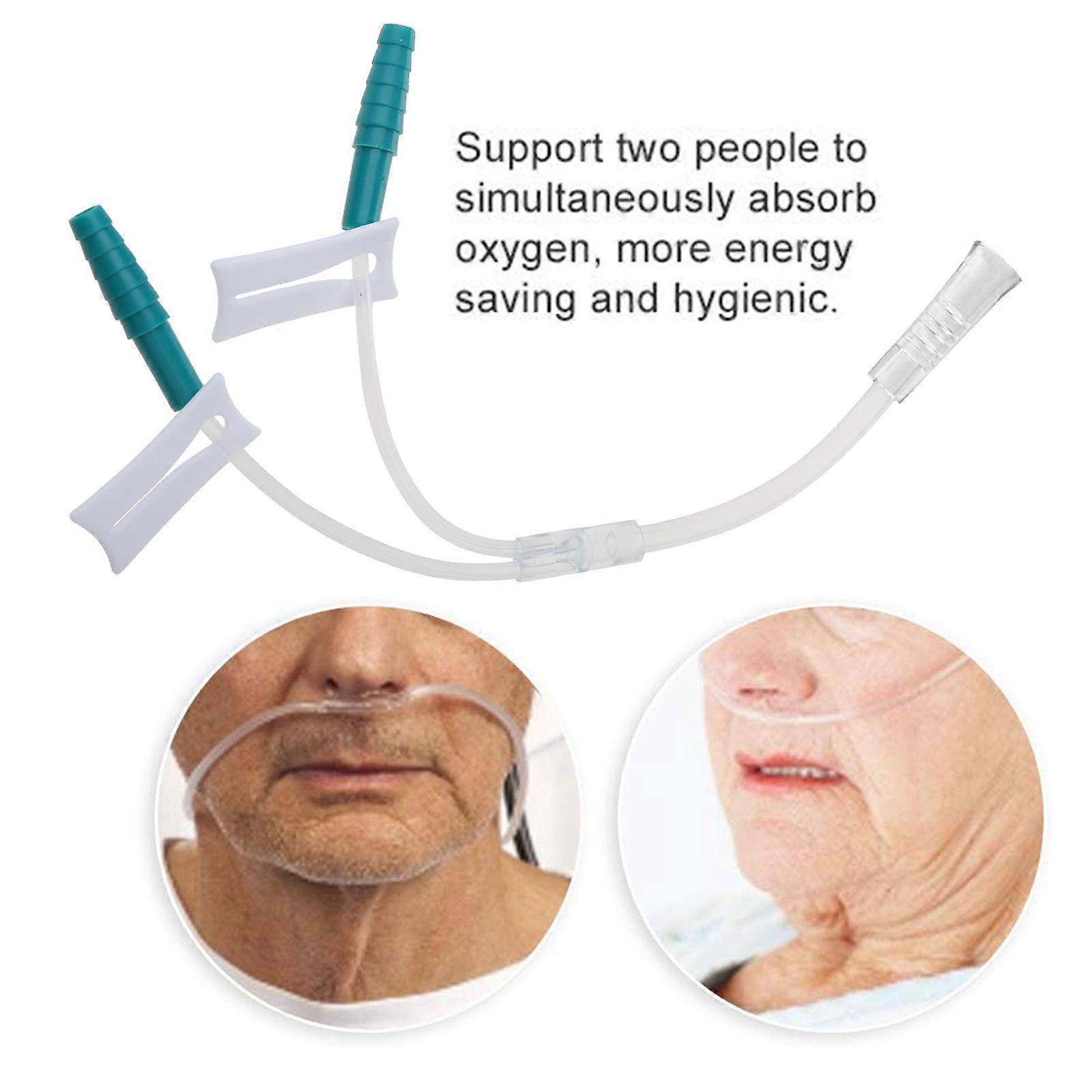 Three-Way Oxygen Tube Oxygen Tee Connector Three People Inhale Oxygen ...