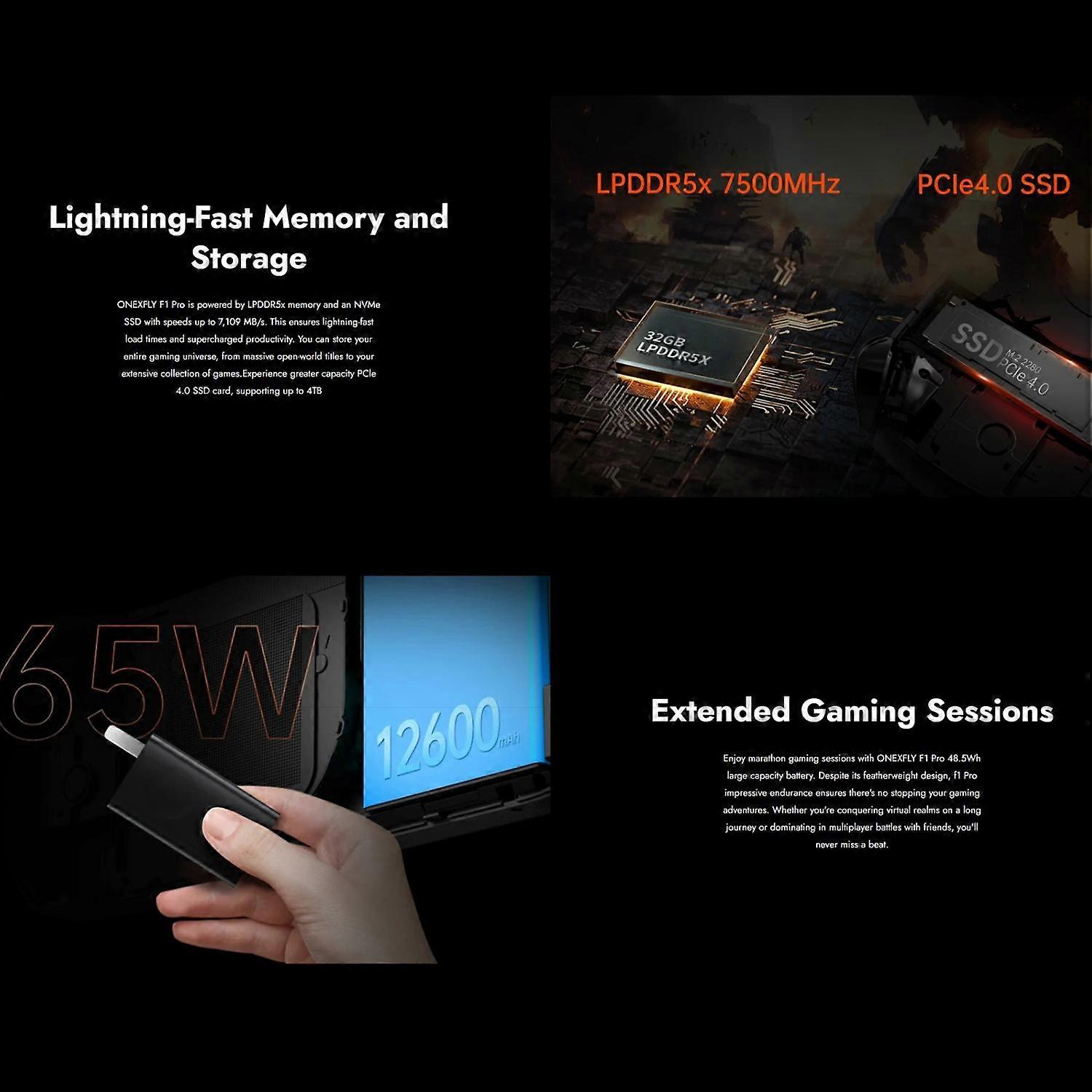 ONE-NETBOOK OneXPlayer F1 Pro 7 inch Handheld Game Console, Windows 11 ...