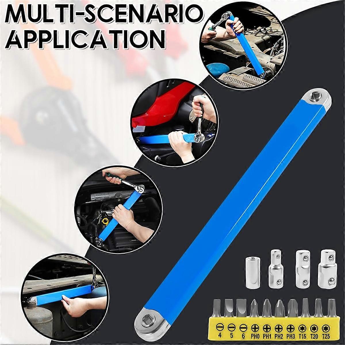 Offset Extension Wrench, 15 Inch Tight Reach Extension Wrench Set ...