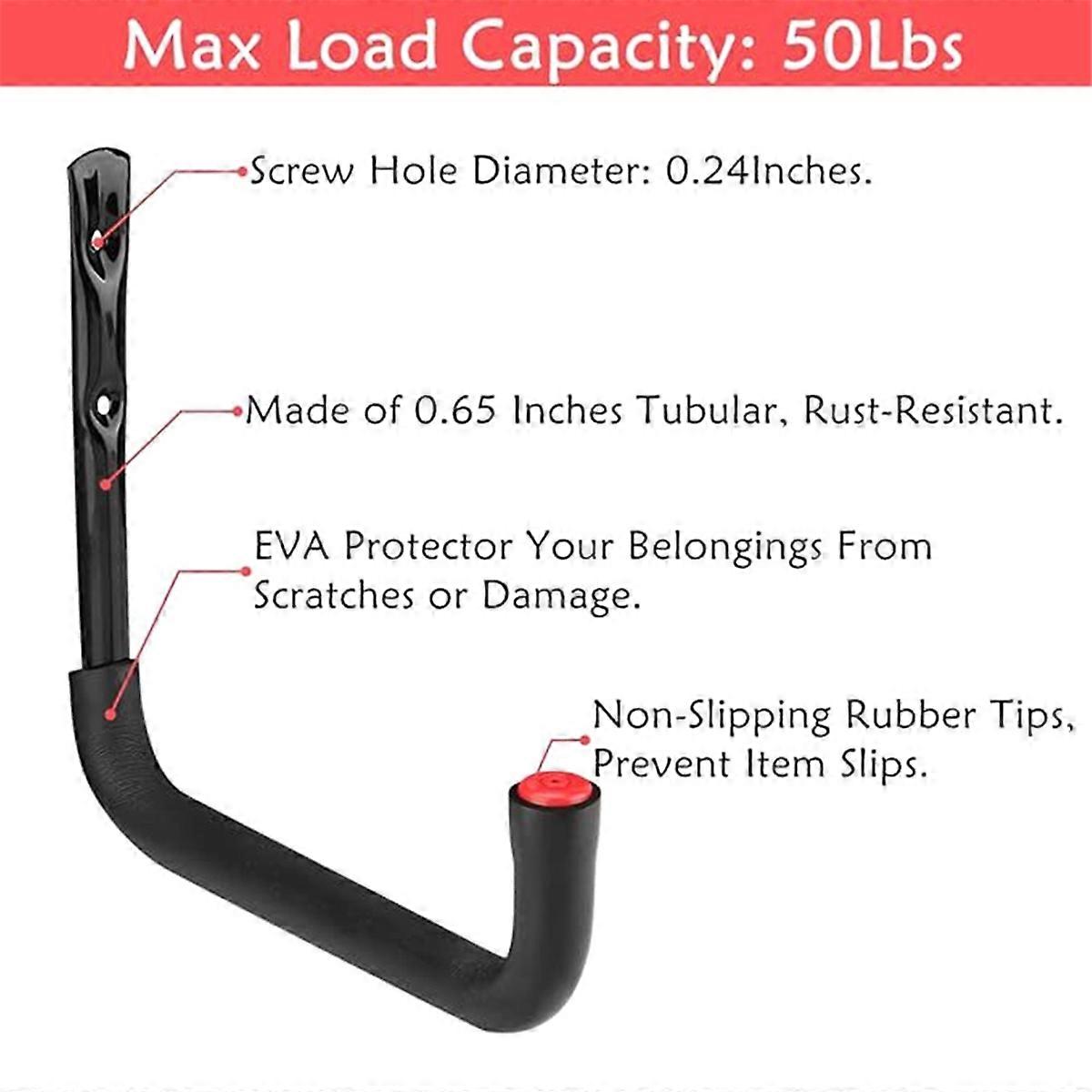 2x Kayak Racks Heavy Duty Wall Mounted Kayak Storage Hooks Hangers ...