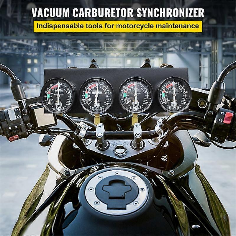 Four-Cylinder Vacuum Carburetor Synchronizer Sync 4 Gauge Motorcycle Balancer Vacuum Meter ...