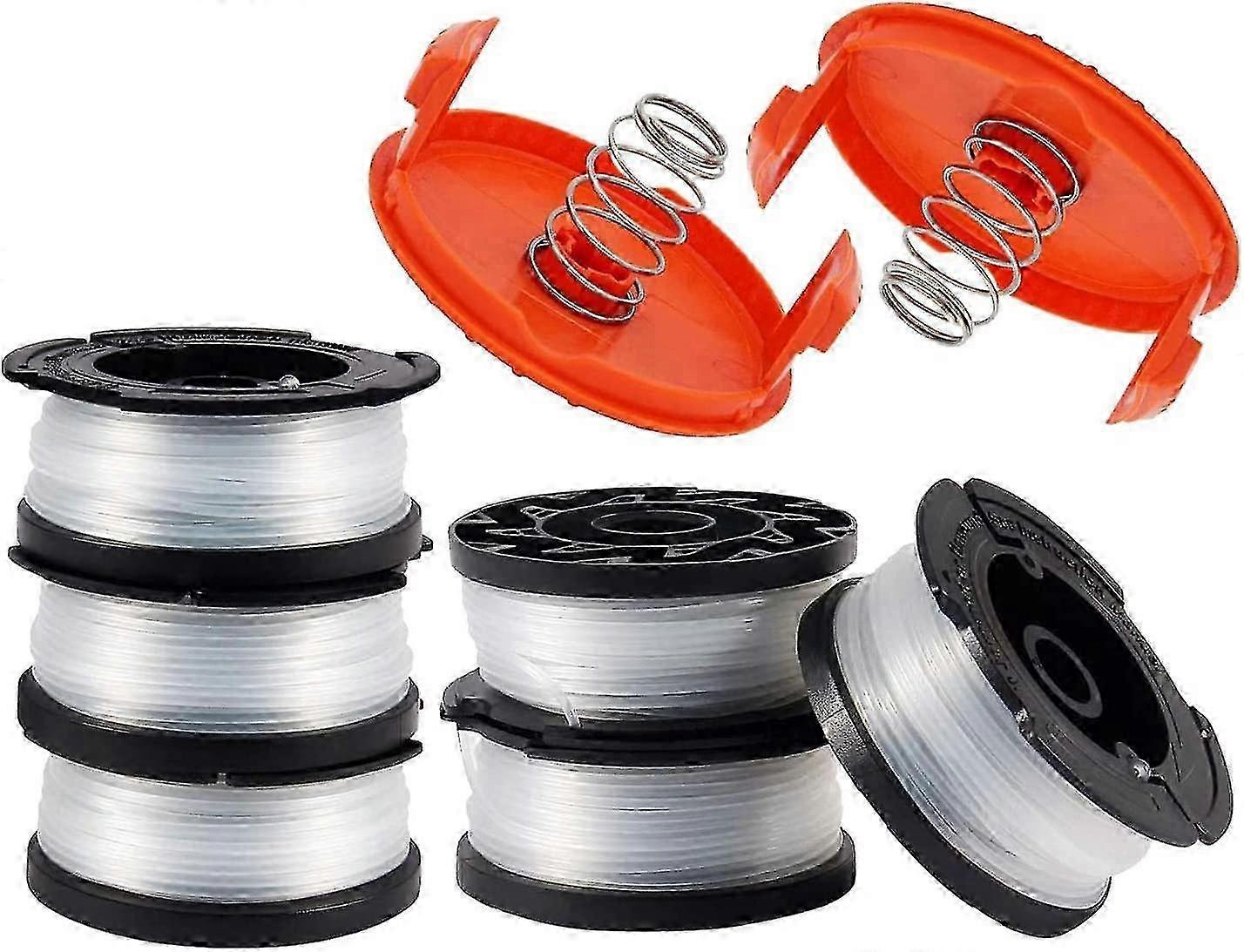 Black & Decker AF-100 Replacement Spool 30ft 0.065 Autofeed Trimmer Line with RC-100-P Cap ...