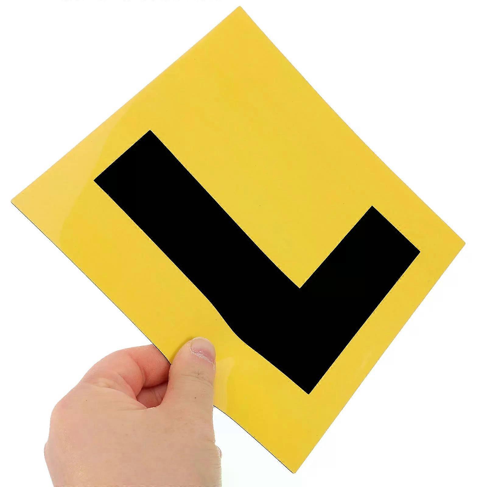 2pcs Magnetic Stickers Car L Shaped Plates Car New Drivers Sticker Car ...