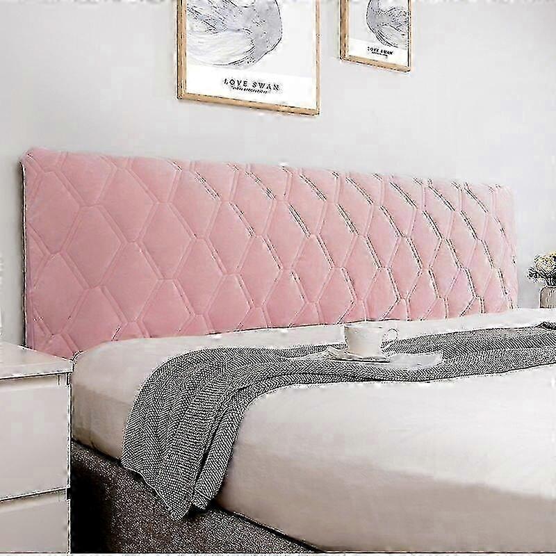 Super Soft Quilted Headboard Cover Thick Velvet Dust Protector Solid ...