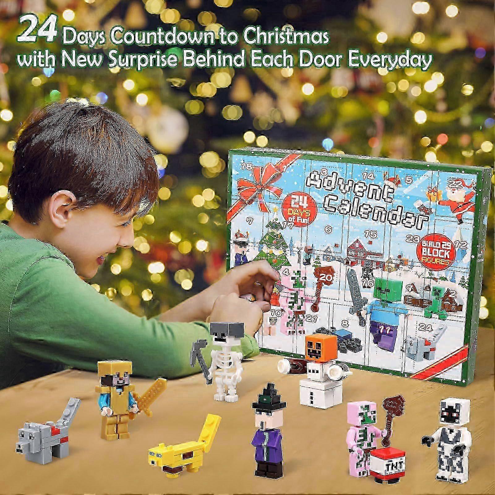 2025 Advent calendar Minecraft, 24 days Toy Figures Building Blocks ...
