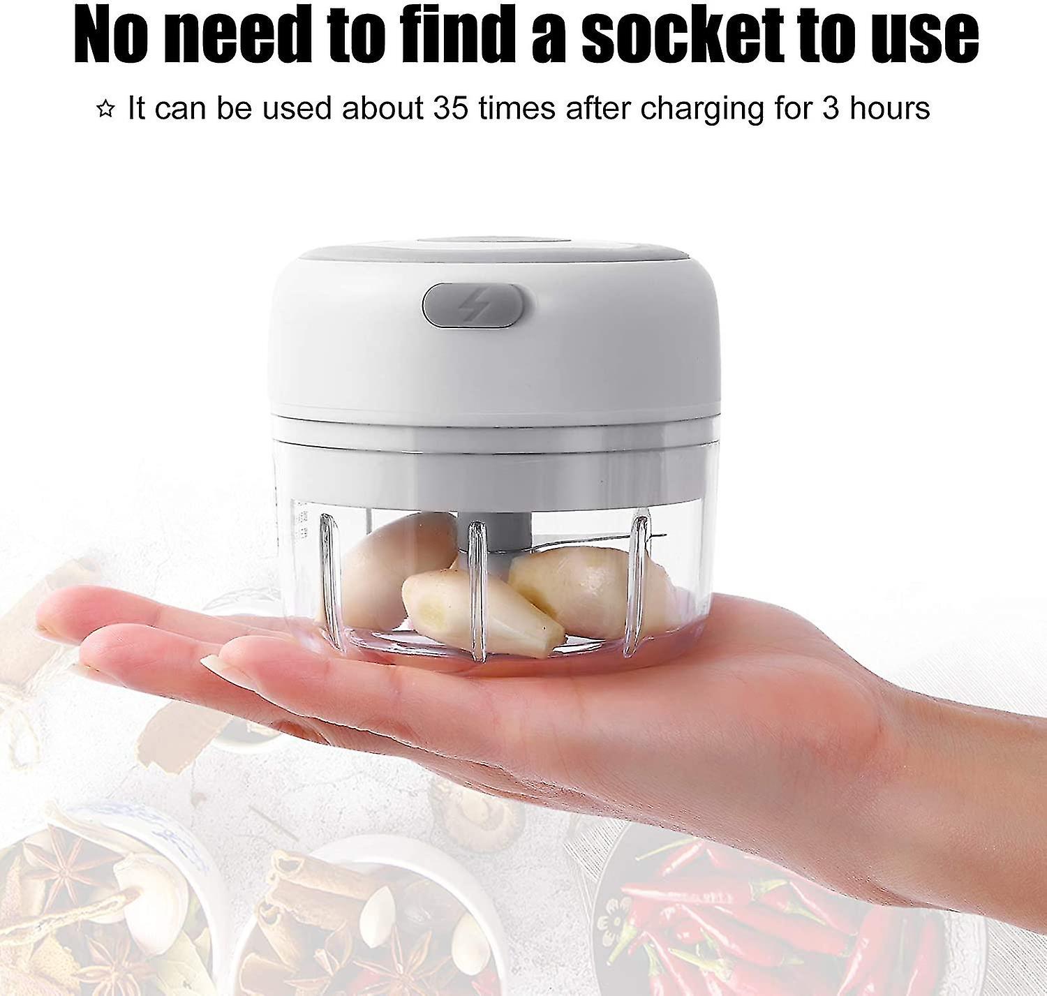 Wireless Electric Mini Food Garlic Chopper 100ml, Kitchen Food Chopper ...