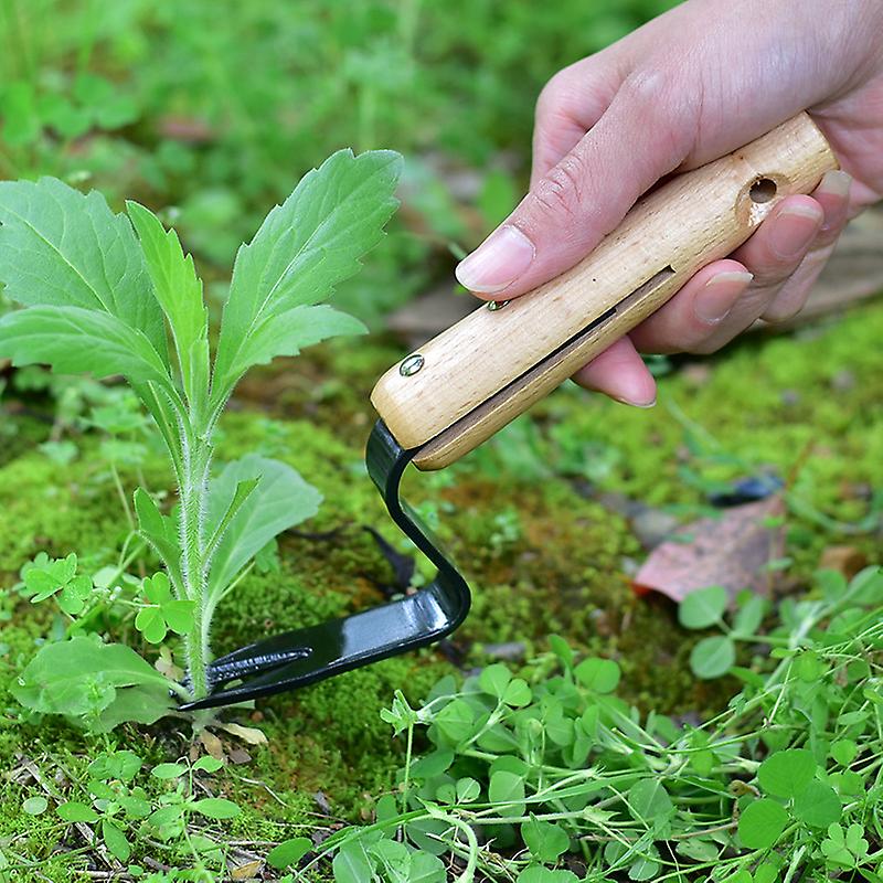 Upgraded Wood Handle Manual Deep Root Weeder Dandelions Remove Tool V ...