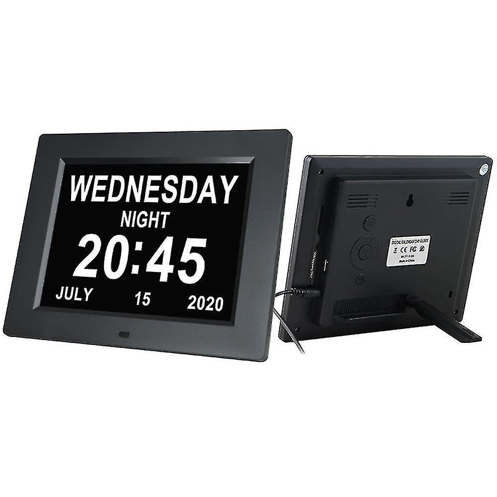 Digital Calendar Alarm Day Clock - 8" Large Screen Display For Impaired ...