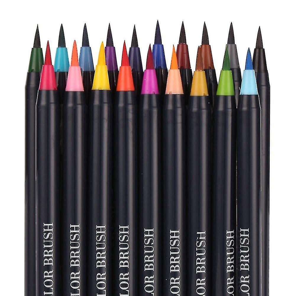 20 Color Brush Set Premium Painting Soft Tip Marker Refillable ...