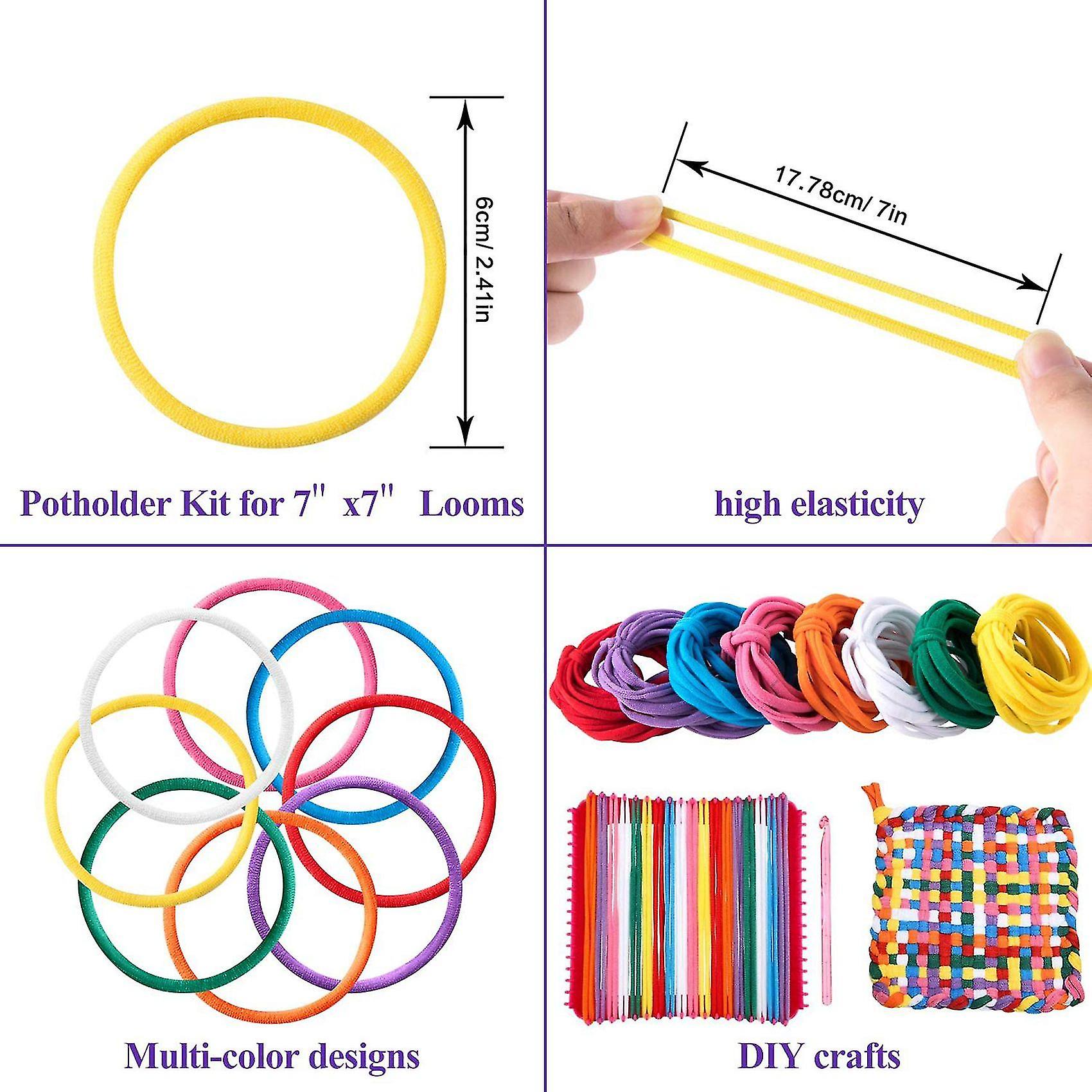 384 Pieces Loom Potholder Loops Weaving Loom Loops Weaving Craft Loops ...