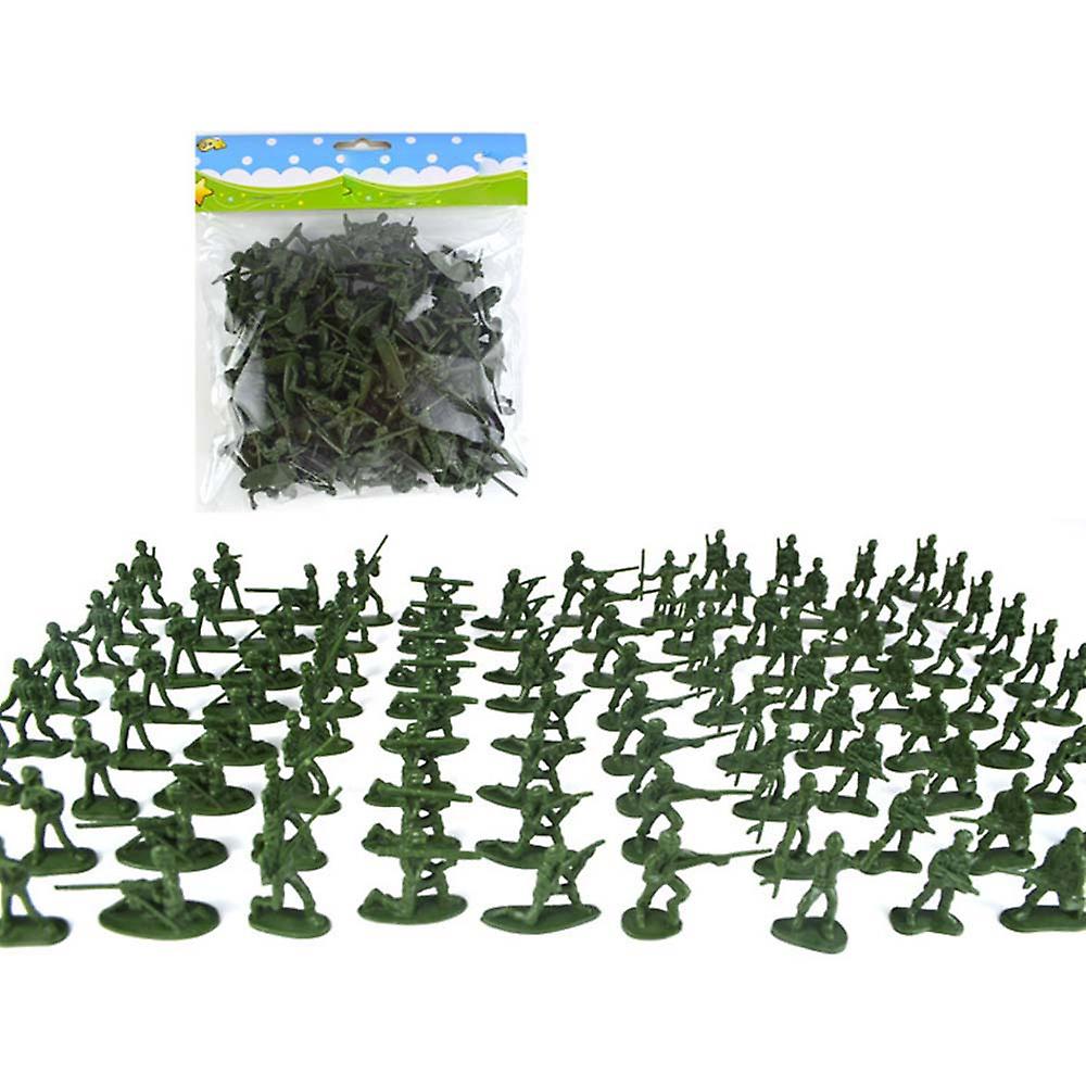 100 Pcs Mini Soldiers Model Playset Military Army Men Action Figures ...