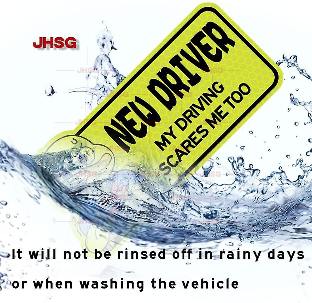 Funny Car Reflective Stickers New Driver Stickers Student Driver Decals ...