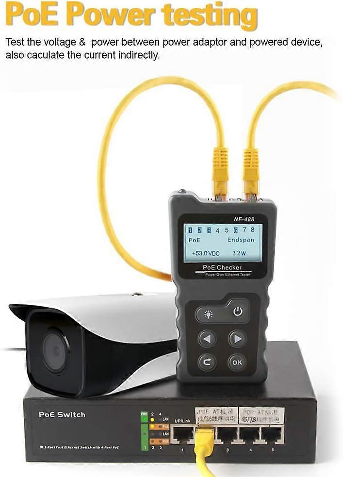 Cable tester Hancaner meter Network cable tester RJ45 patch cable ...