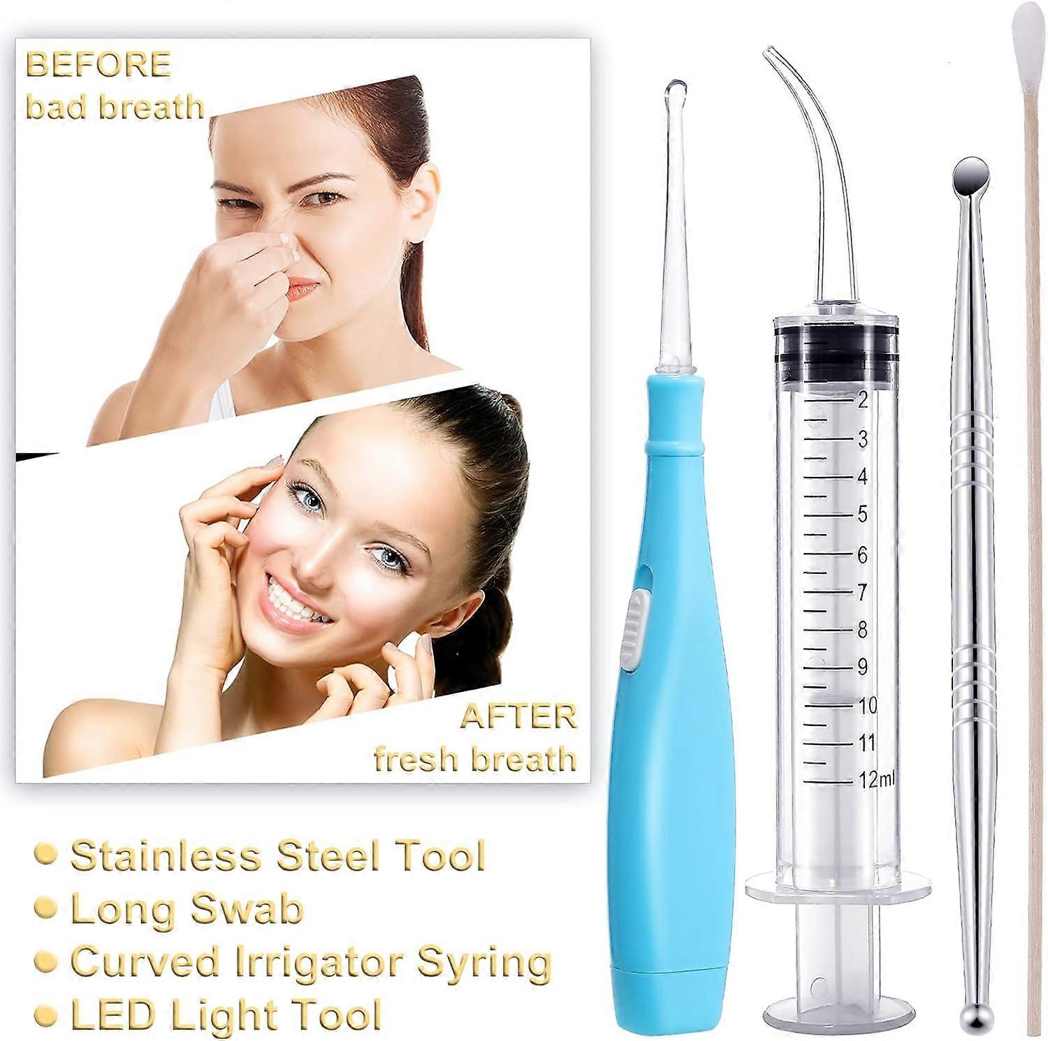 Tonsil Stone Removal Set Includes 1 Stainless Steel Tonsil Stone ...