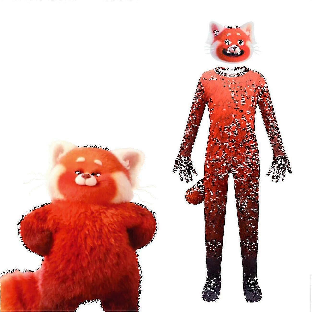 Kids Turning Red Costume Red Panda Jumpsuit+mask Outfit Gfit | Fruugo UK