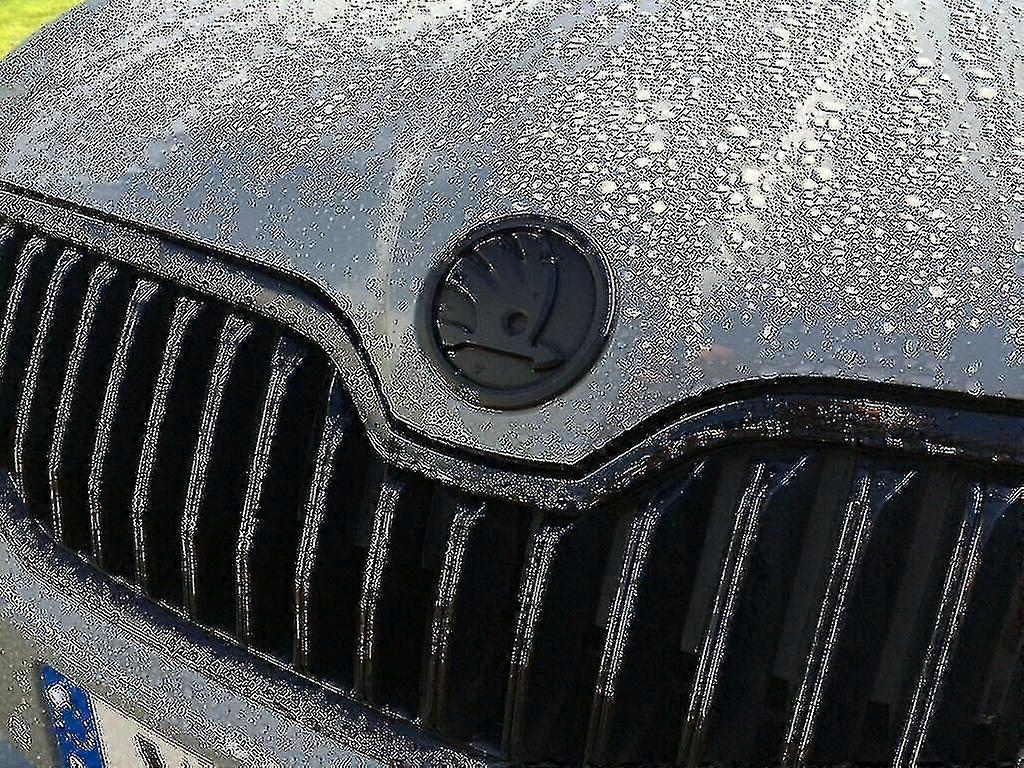 Black 90mm Emblem Badge 3m Adhesive Front Rear Bonnet Boot For Skoda ...