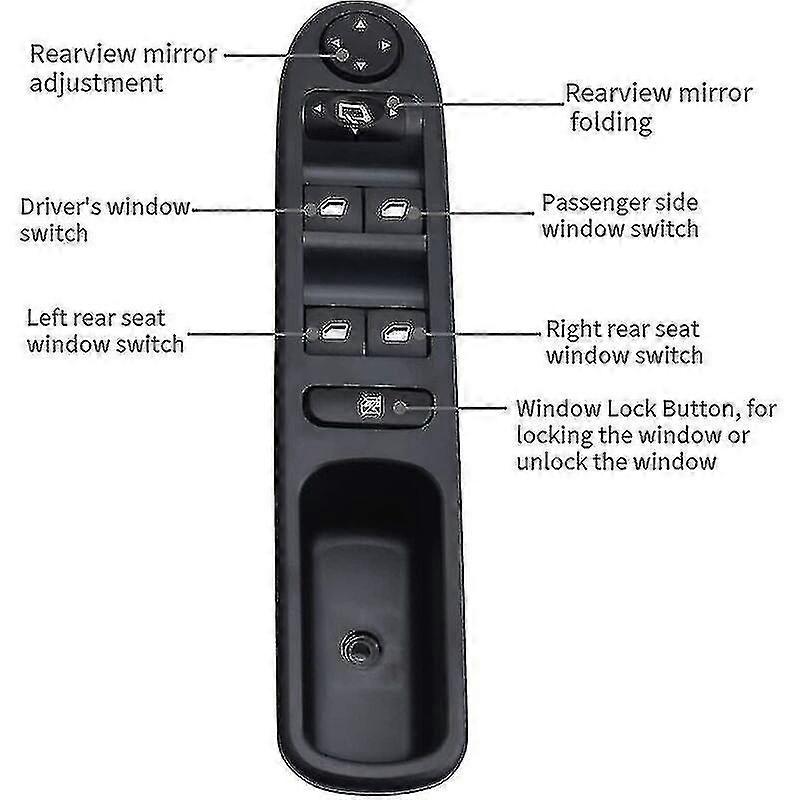 Electric Window Control Switch, Button For Window 6554.kt For 307 Cc 3b ...