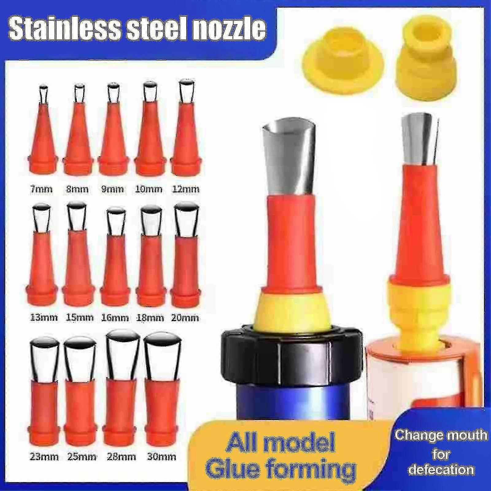 22pcs Stainless Steel Caulk Nozzle Applicator Reusable With Base ...