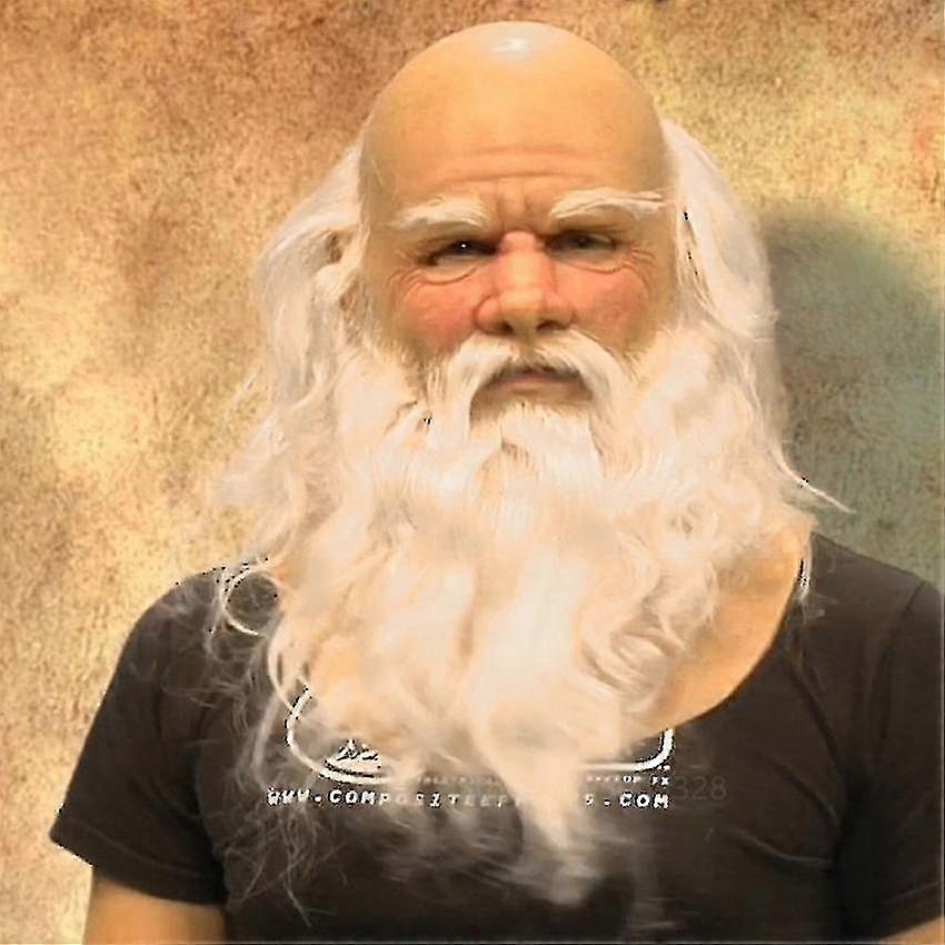 Funny Santa Claus Full Mask Super Soft Santa Face Mask Wig Beard ...