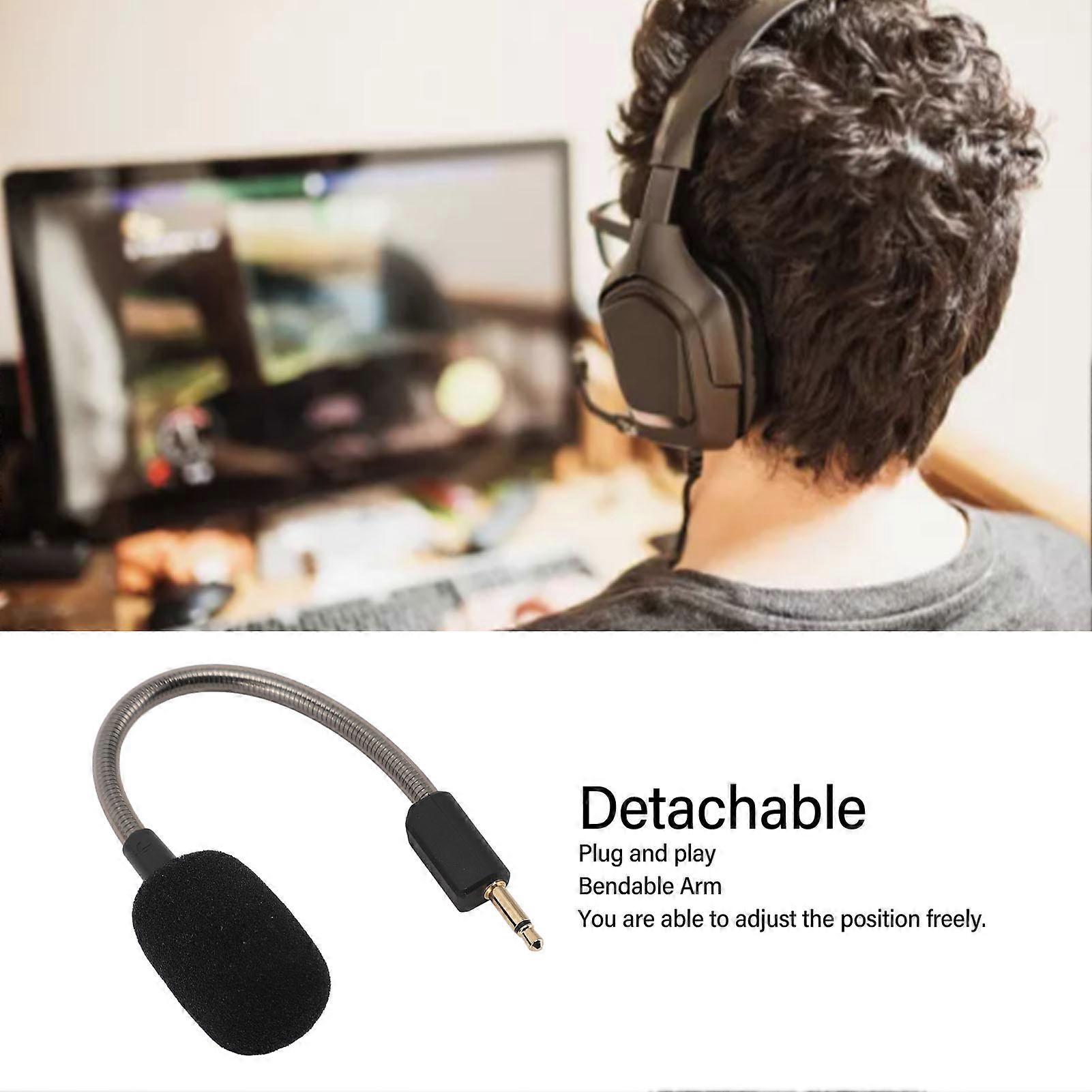 Replacement Game Mic ABS and Foam Headphones Detachable Microphone for ...
