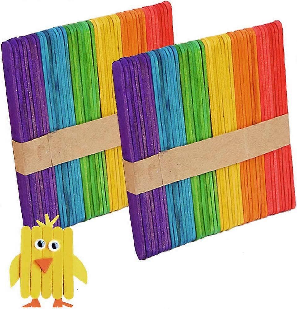 Colorful popsicle sticks, 45-50 pieces, 6.5cm, craft sticks, colorful ...