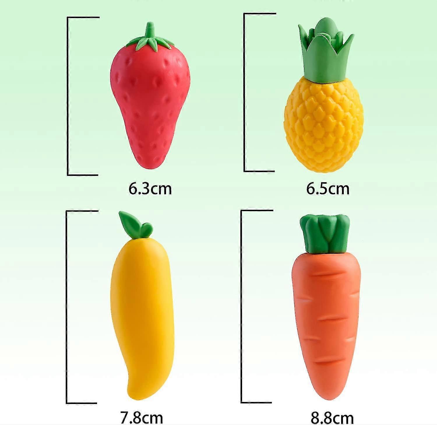 4 Pack Cute Fruit Erasers, Mango Pineapple | Fruugo UK