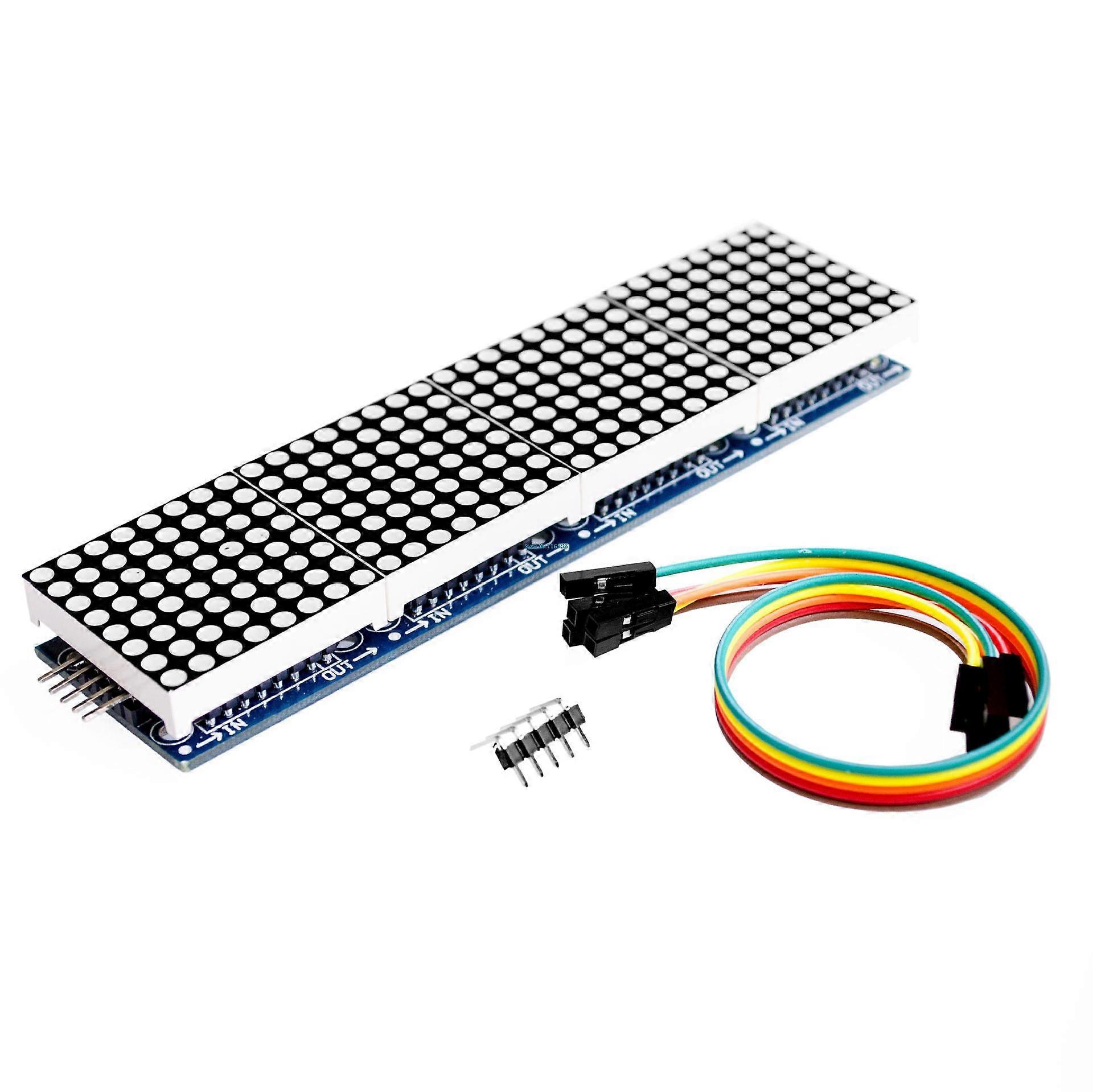 Max7219 Dot Matrix Mcu Led 4 In 1 4 X 64 Display Module Compatible With Arduino And Raspberry Pi 
