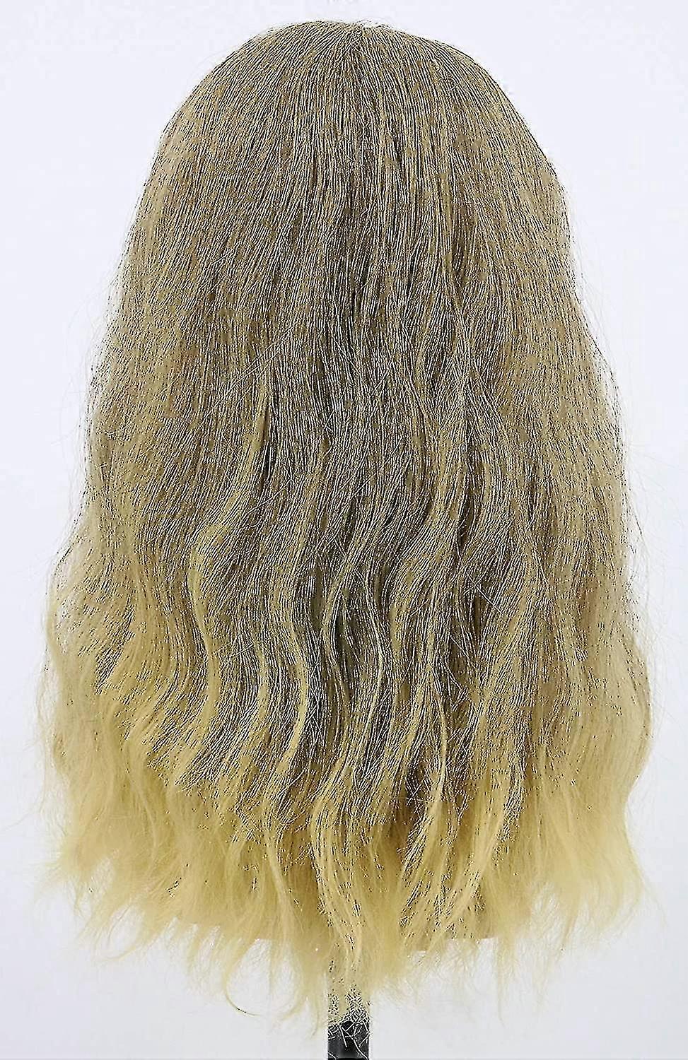 Fat Thor Wig With Beard Mens Long Curly Ash Blonde Wig Halloween ...