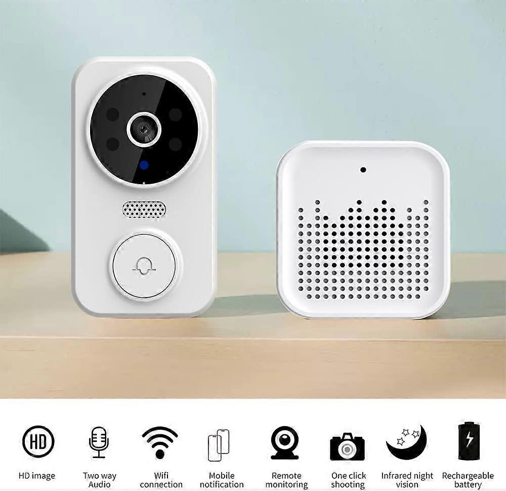 Wireless Remote Video Doorbell,Smart Home Wifi Door Bell Outdoor ...