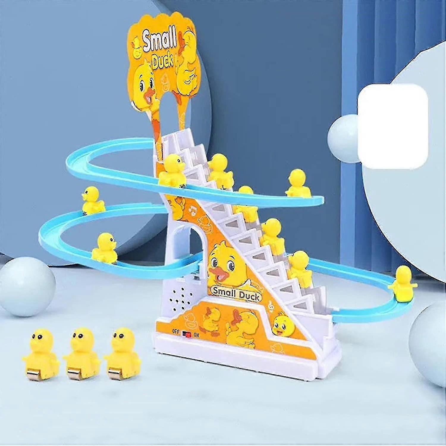 Cute Duck Chasing Playset, Playful Duck Race Track Duck Climbing Stairs ...
