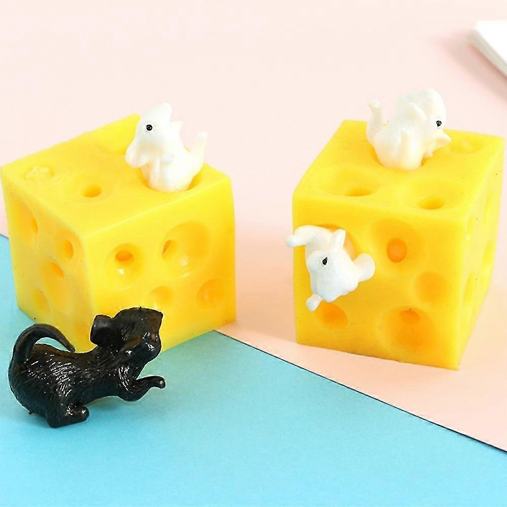 Decompression Mouse And Cheese Toy,Squishable Figures Frightening toy ...