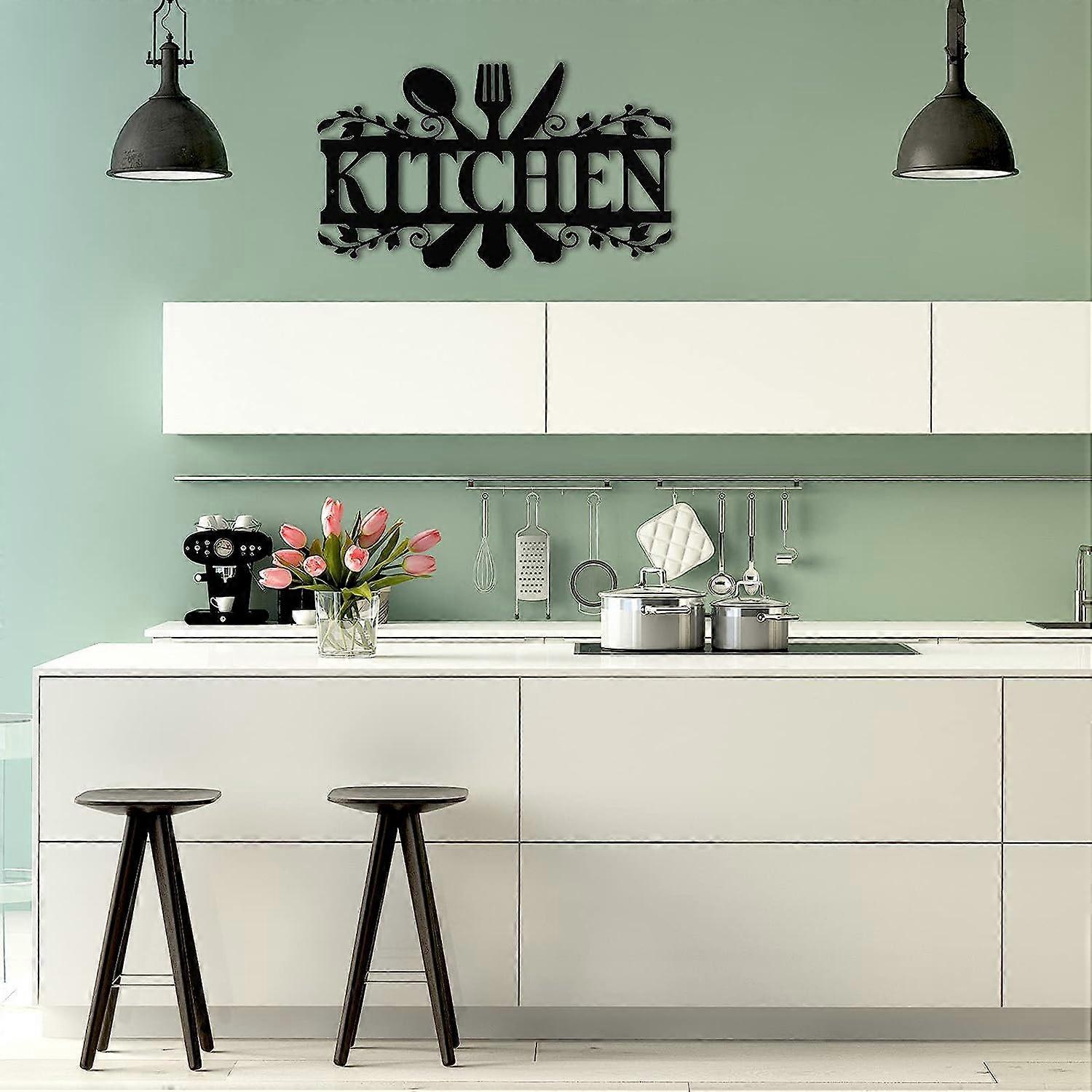Kitchen Metal Sign, Kitchen Sign Wall Decor Rustic Metal Kitchen Decor ...