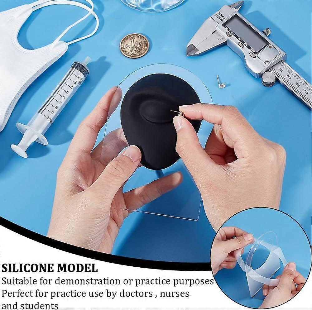 Black Silicone Eye Model with Acrylic Display Stands Soft Silicone ...