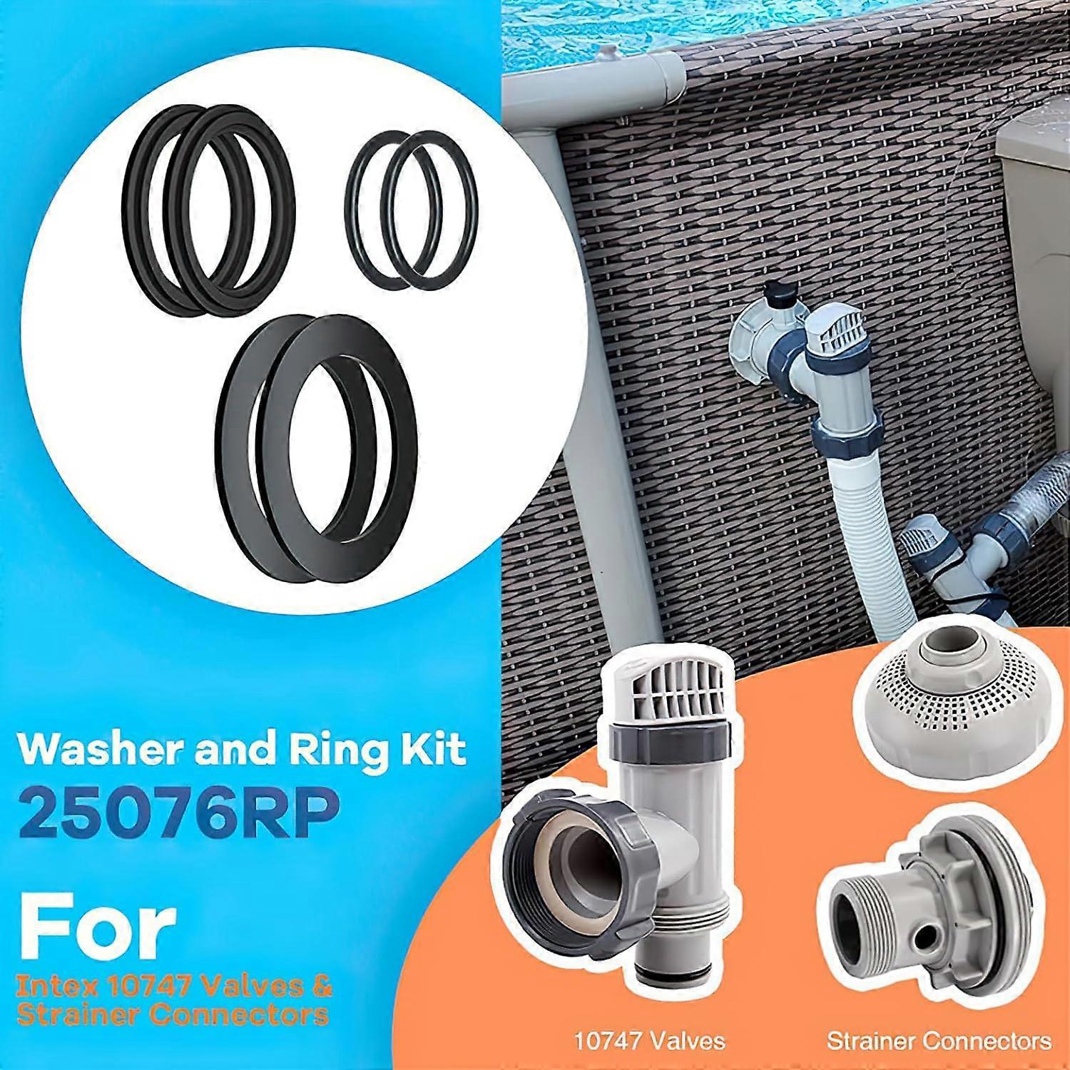 Pool O-ring sealing rings for Intex, 25076RP washer and ring kit (2 x ...
