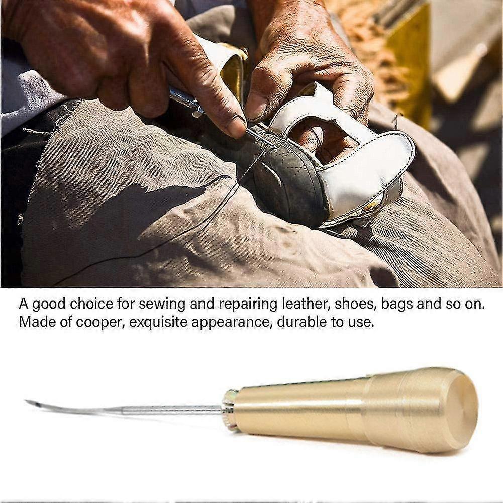 Leather Sewing Awl Needle with Handle 3 Needles Sewing Awl Hand ...