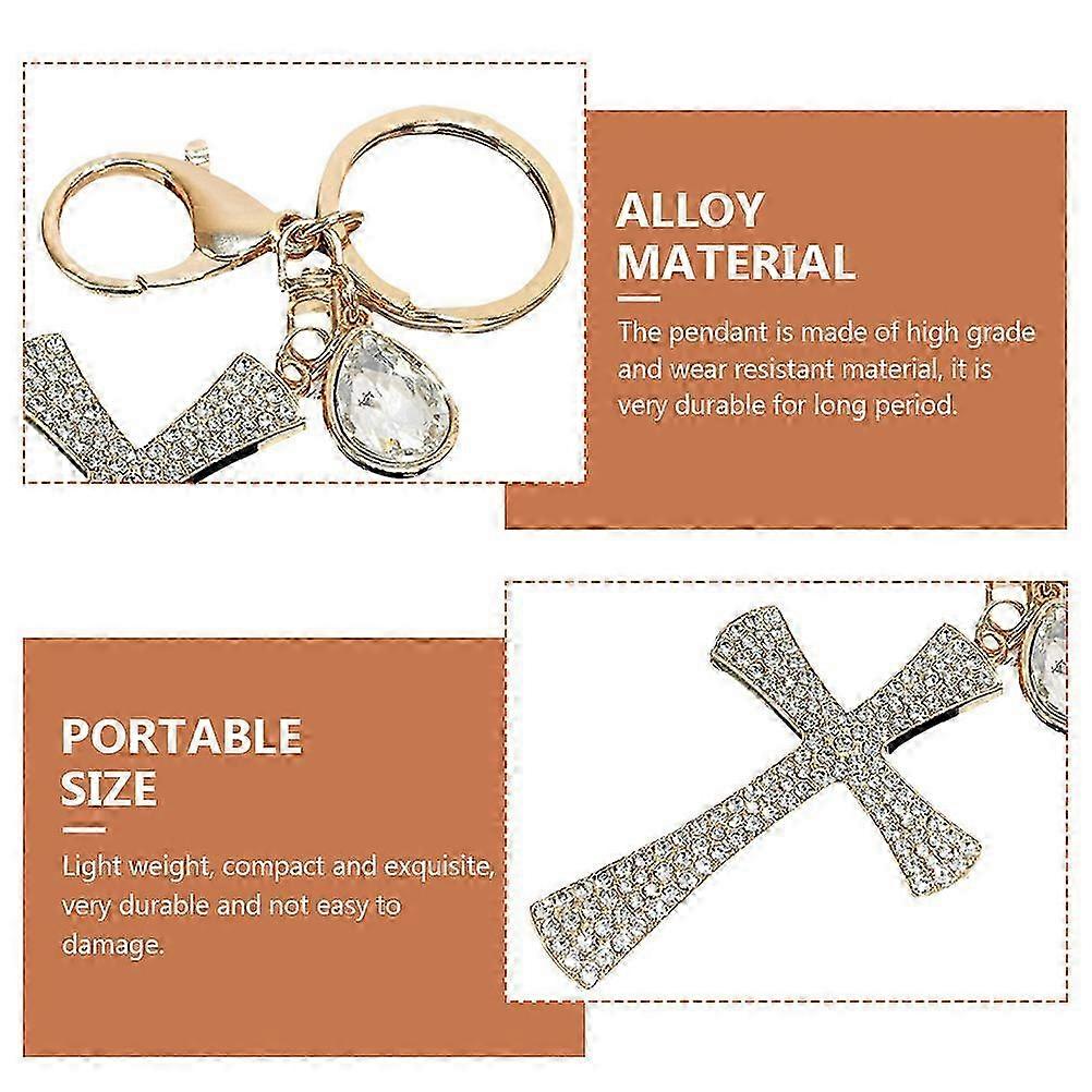 Cross Shaped Keyholder DIY Pendant DIY Keys Bag Hanging Decor Keyholder ...