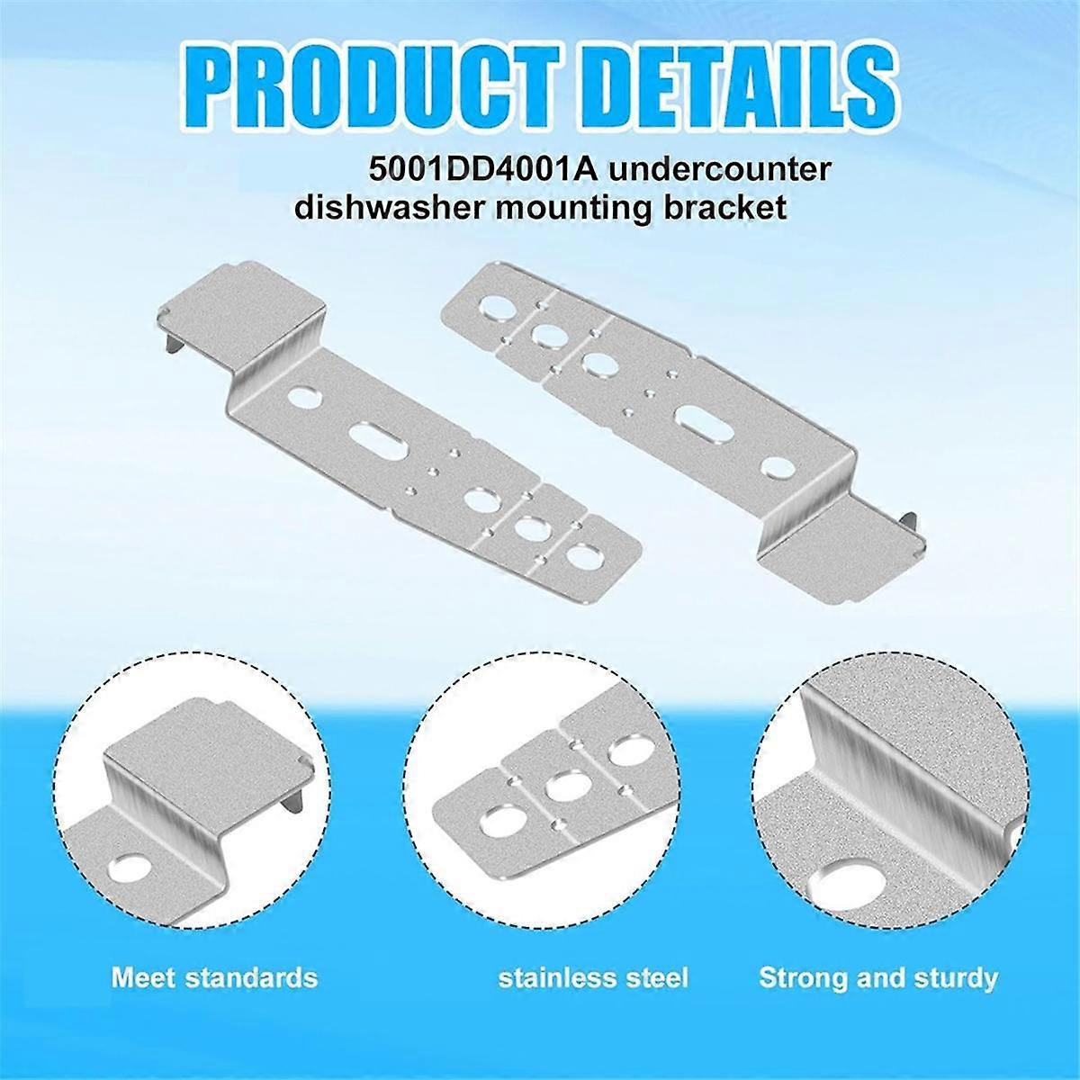 2Set 5001DD4001A Dishwasher Mounting Bracket Kit, 5001DD4001A ...