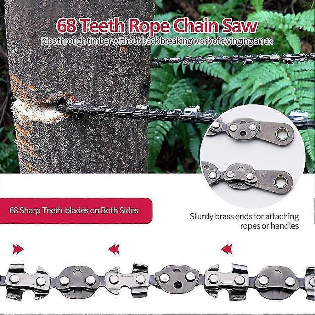High Limb Rope Saw, 53 Inch Rope Saw for Tree Limb,Teeth on Both Sides Rope Saw Tree Saw High ...