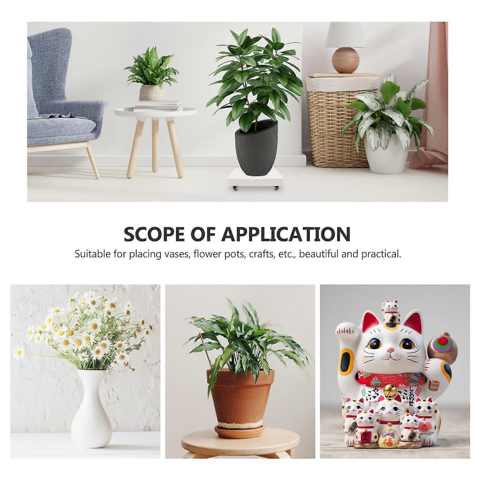 Square Plant Dolly With Casters Rolling Planter Base Heavy Duty Square ...