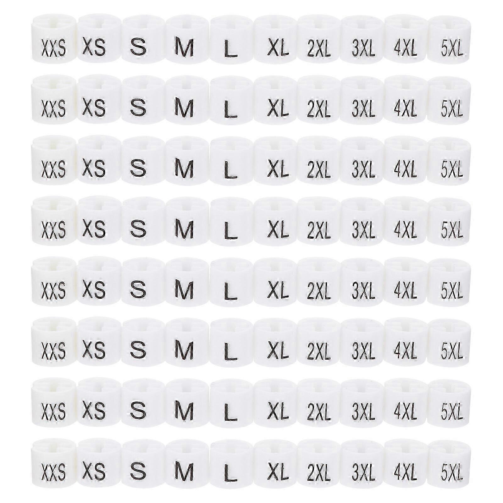 100Pcs Plastic Clothes Hanger Size Markers Color-Coding Hanger Sizes ...