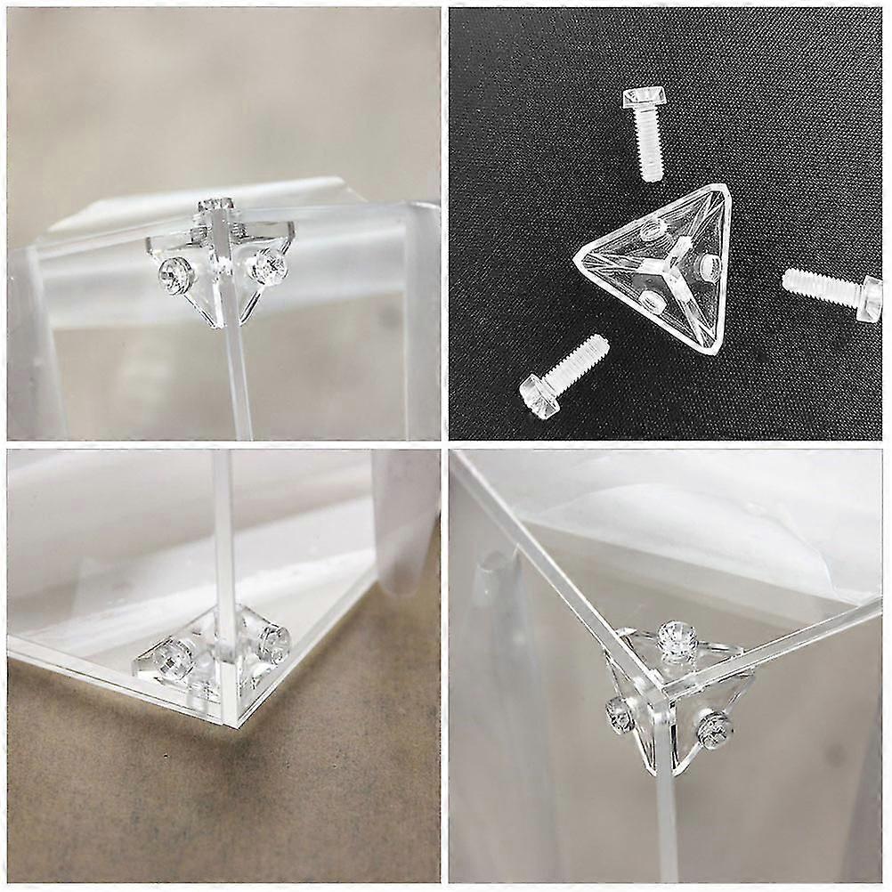 8Pcs Acrylic Display Case Connectors Triangle Connectors Acrylic ...