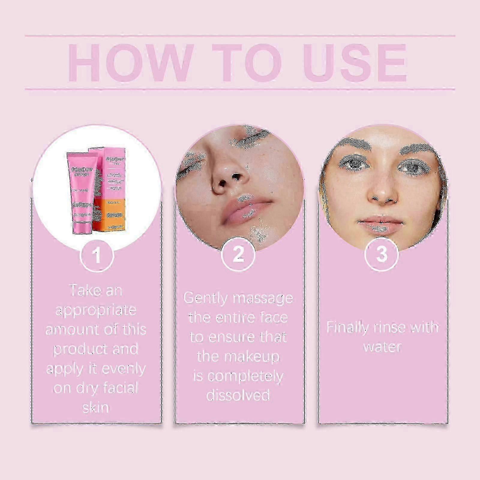 Peach Makeup Remover Cleansing Moisturizing Cleansing Cream Gentle ...